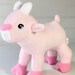 Pink Goat Plush Animal - Etsy