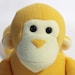 Yellow Stuffed Monkey Toy - Etsy