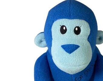 Blue Stuffed Monkey Toy - Etsy