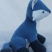 Blue Plush Fox toy | Etsy
