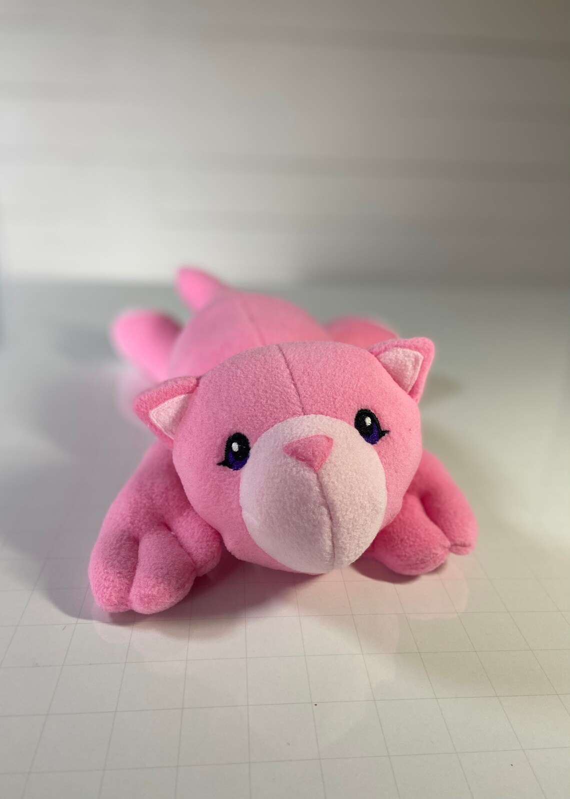 Pink Plush Cat - Etsy
