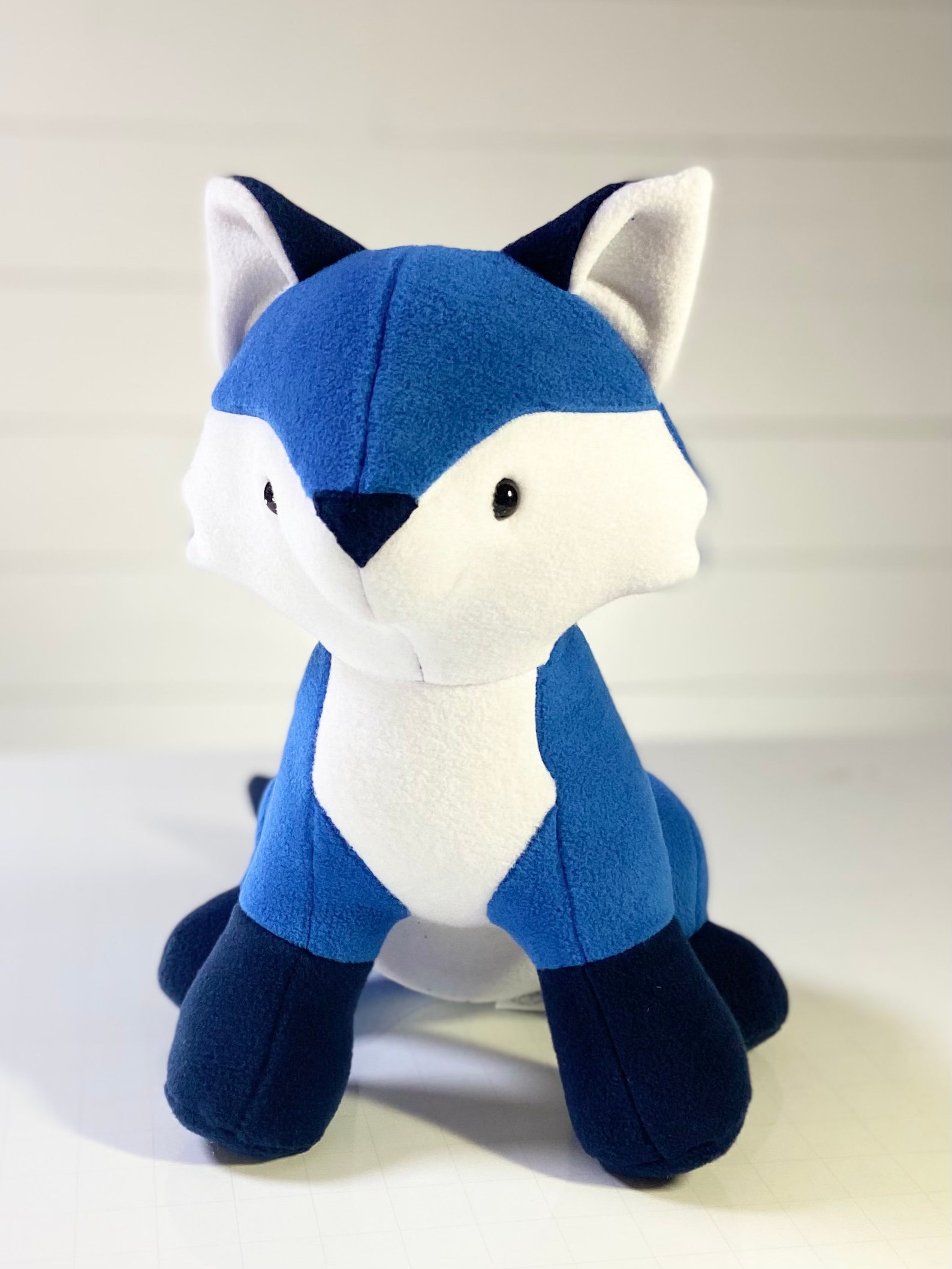 Blue Plush Fox Toy - Etsy