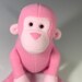 Pink Stuffed Monkey Toy - Etsy