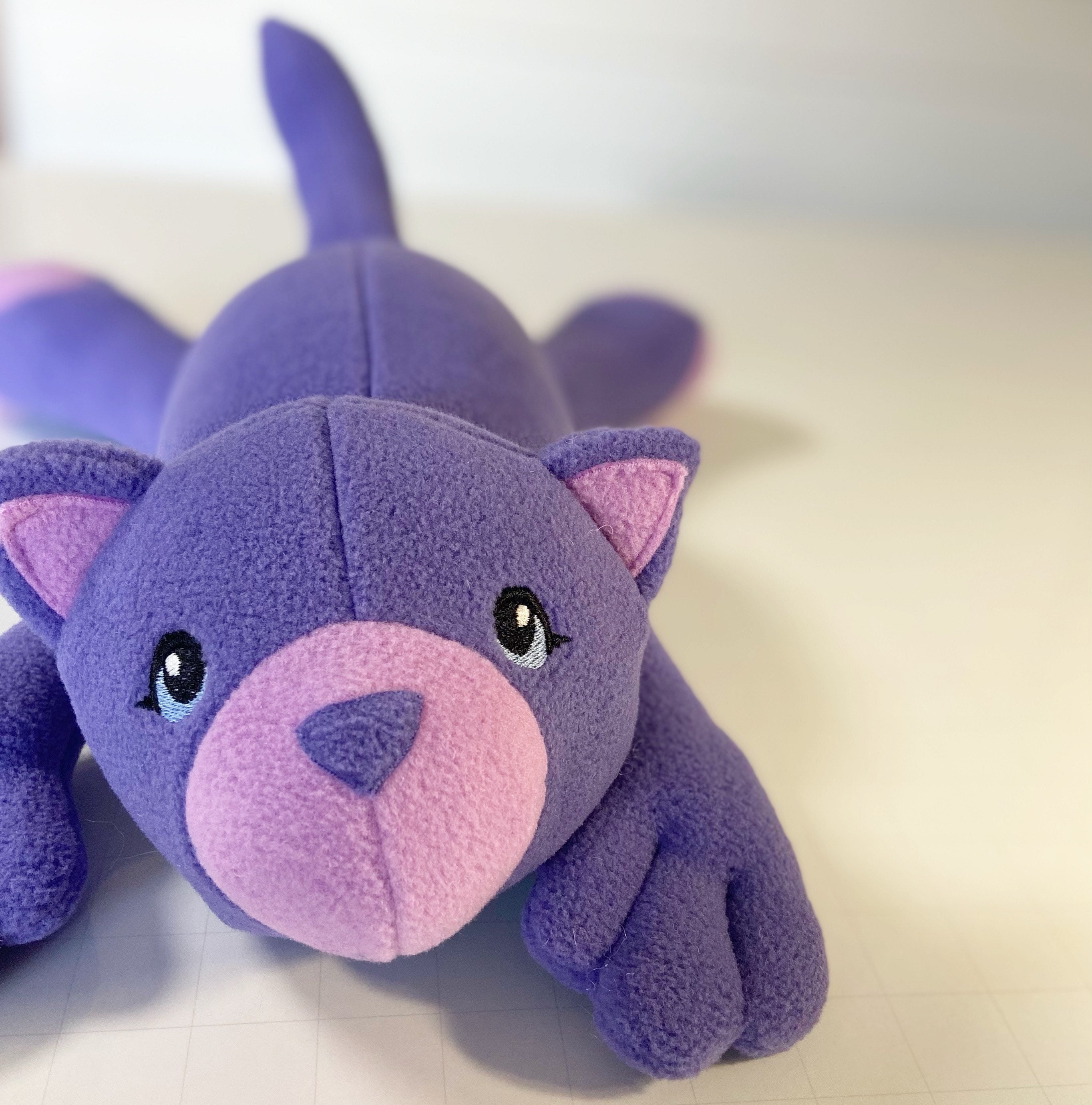 Purple Plush Cat | Etsy