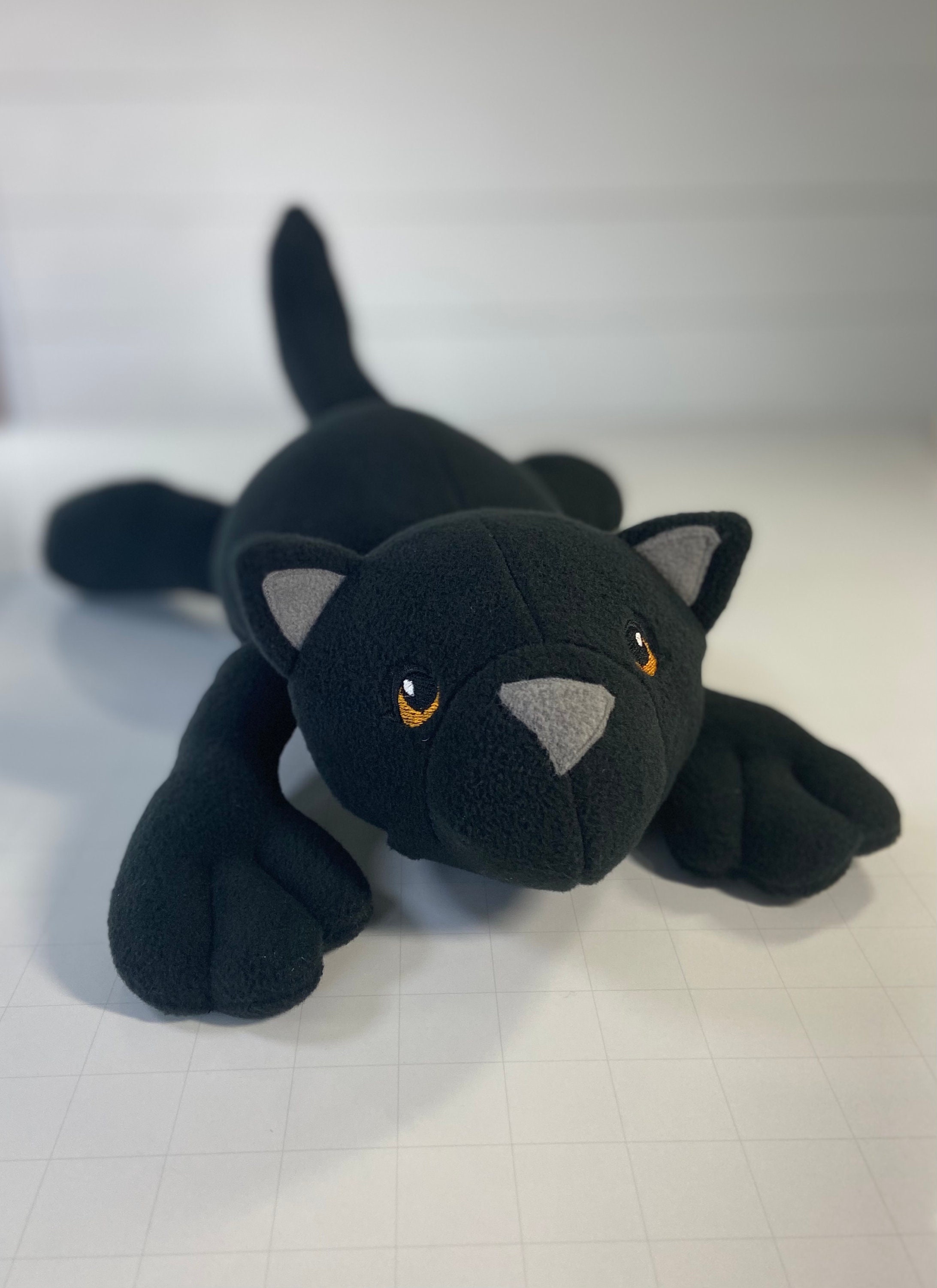 Black Plush Cat | Etsy