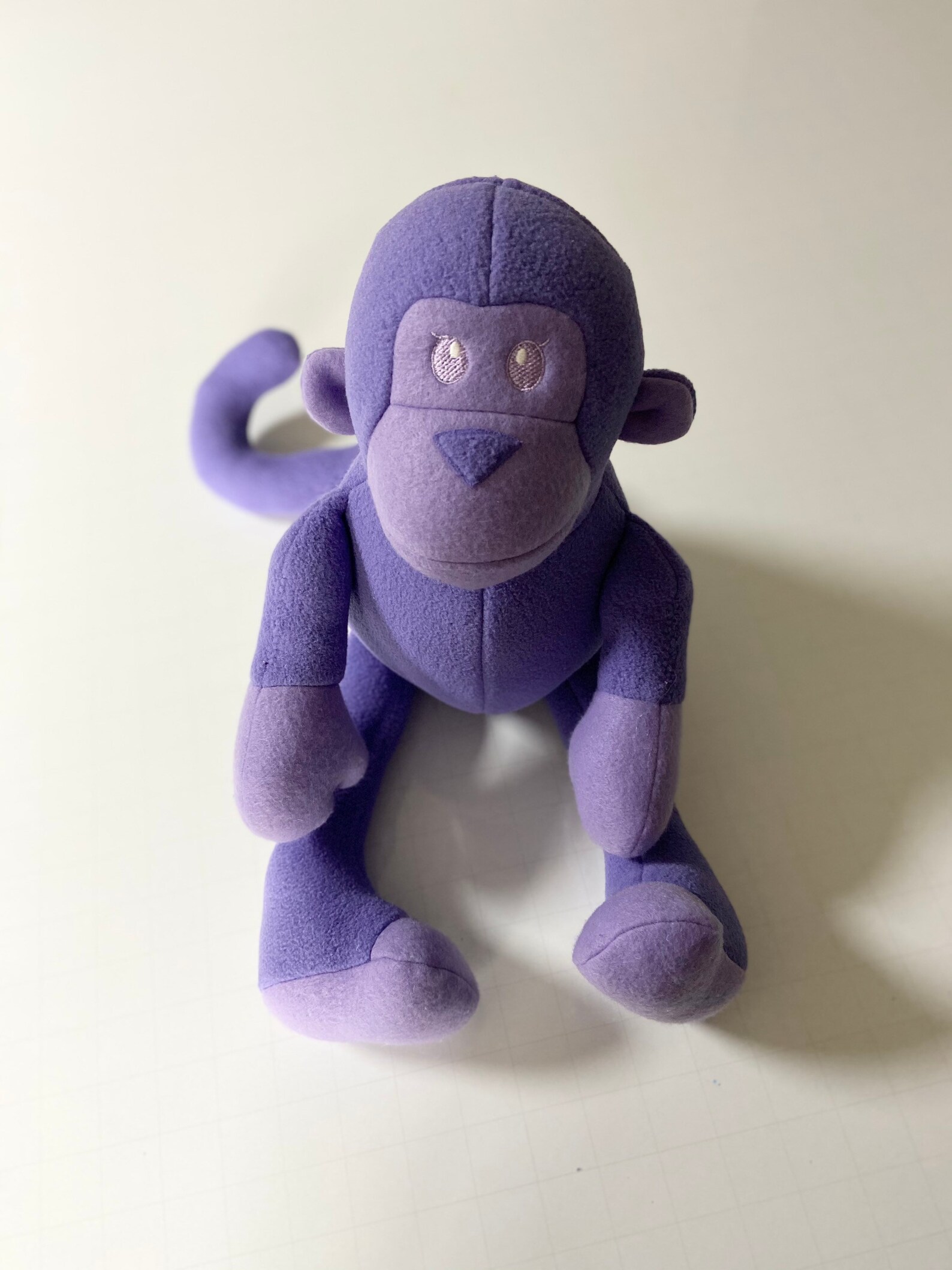 Purple Stuffed Monkey Toy | Etsy