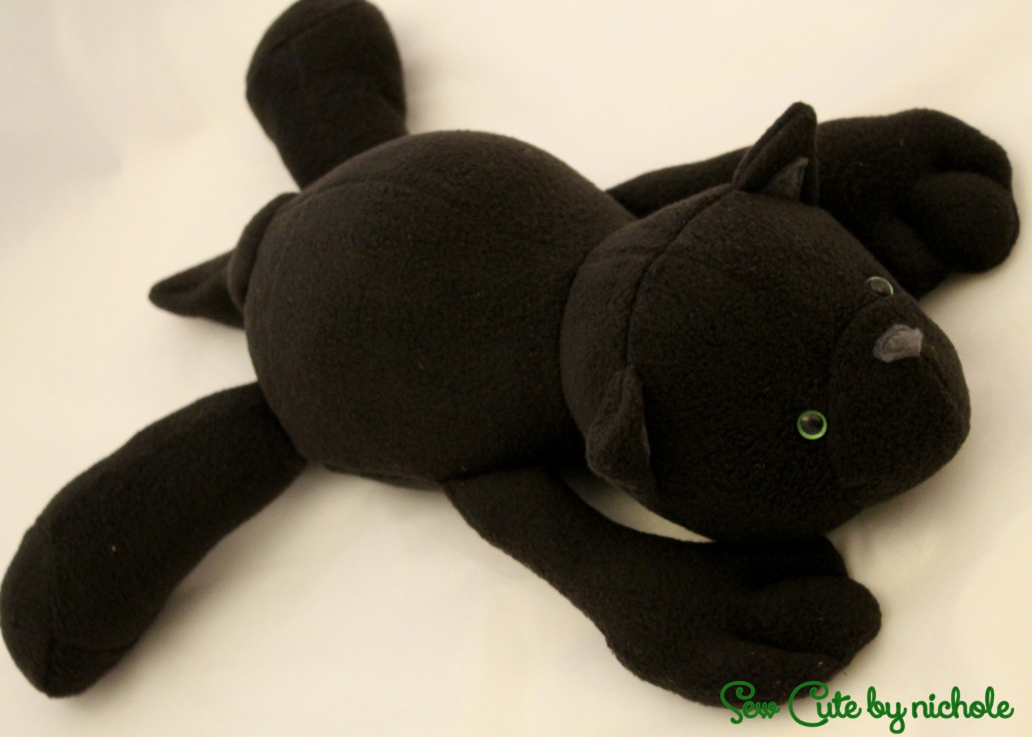 Black Plush Cat | Etsy