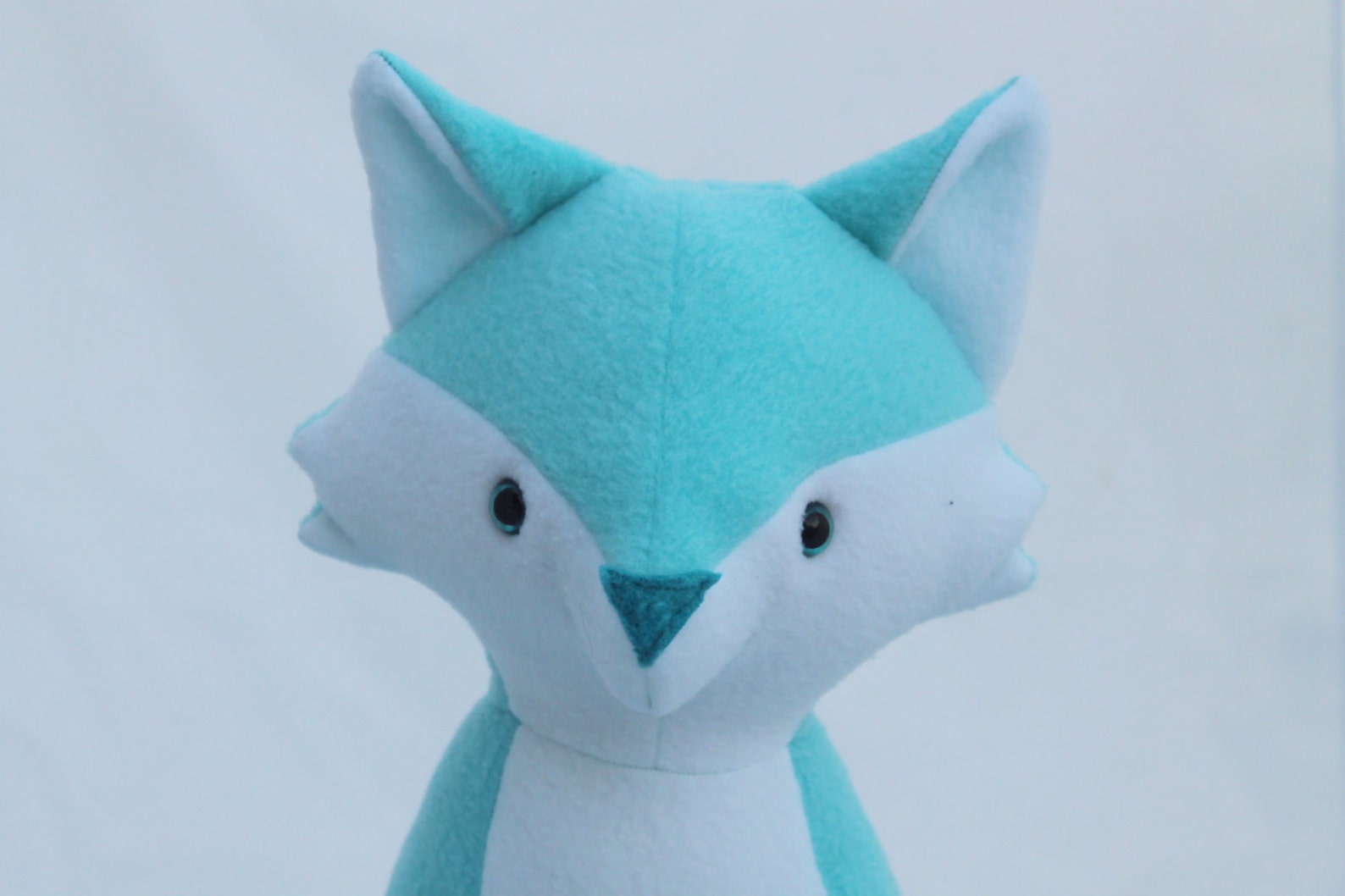 Aqua Plush Fox Toy | Etsy UK