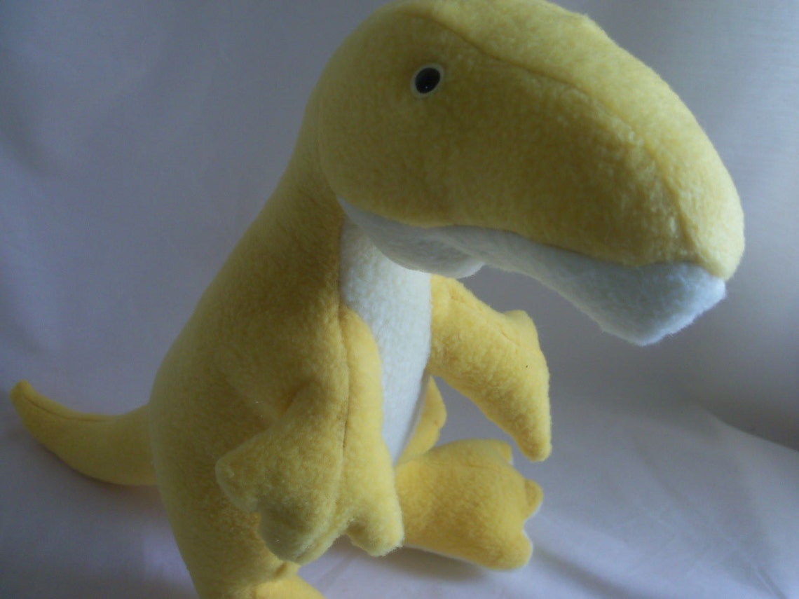 Yellow T Rex Plush Toy - Etsy