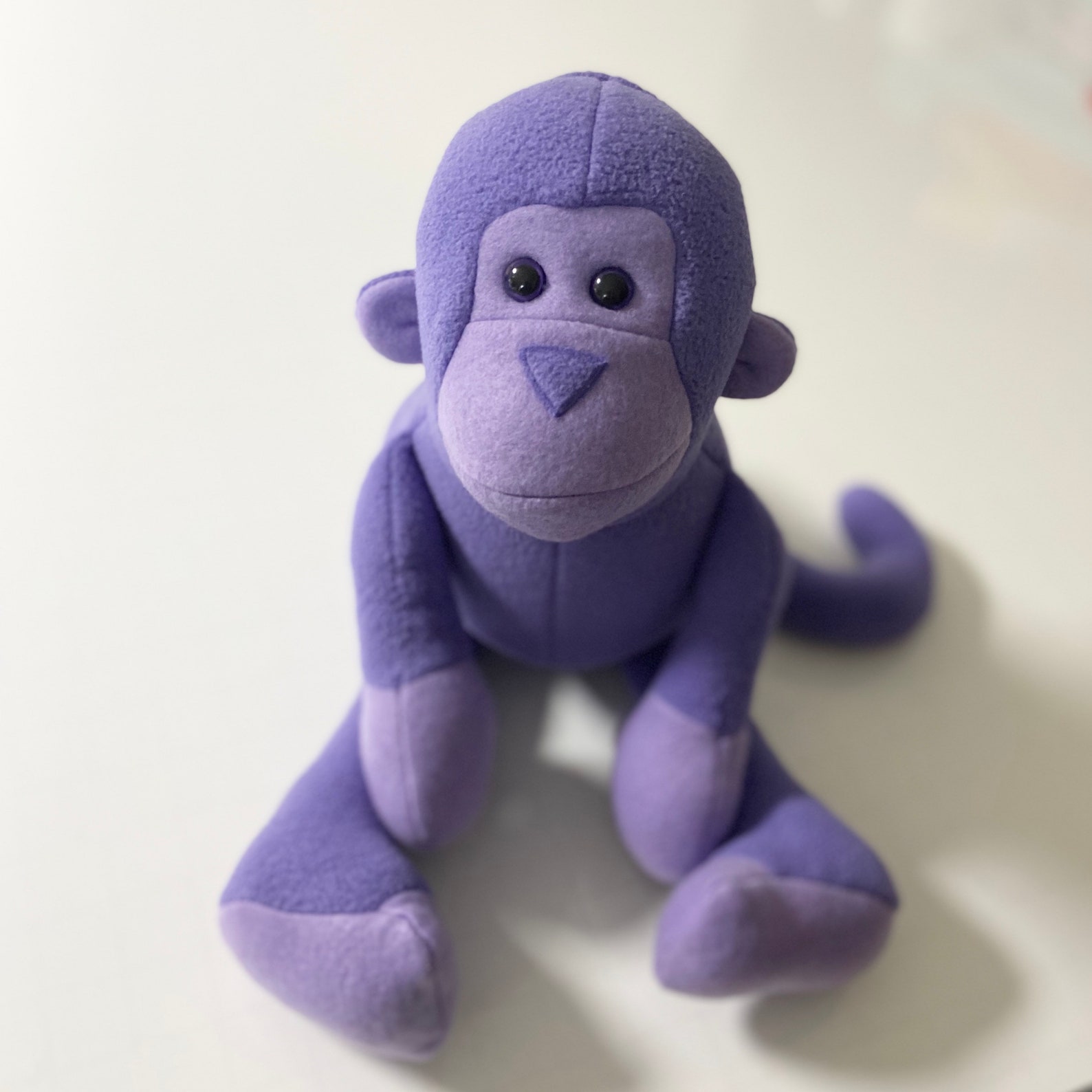Purple Stuffed Monkey Toy - Etsy