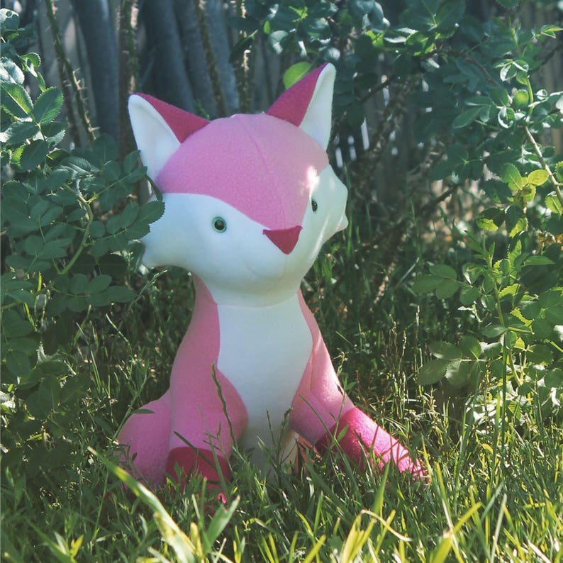 Pink Plush Fox Toy - Etsy