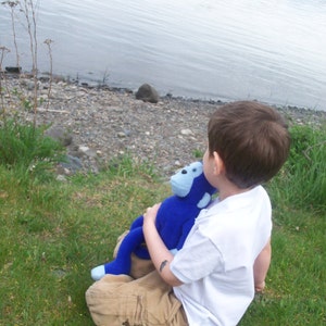 Blue Stuffed Monkey Toy - Etsy