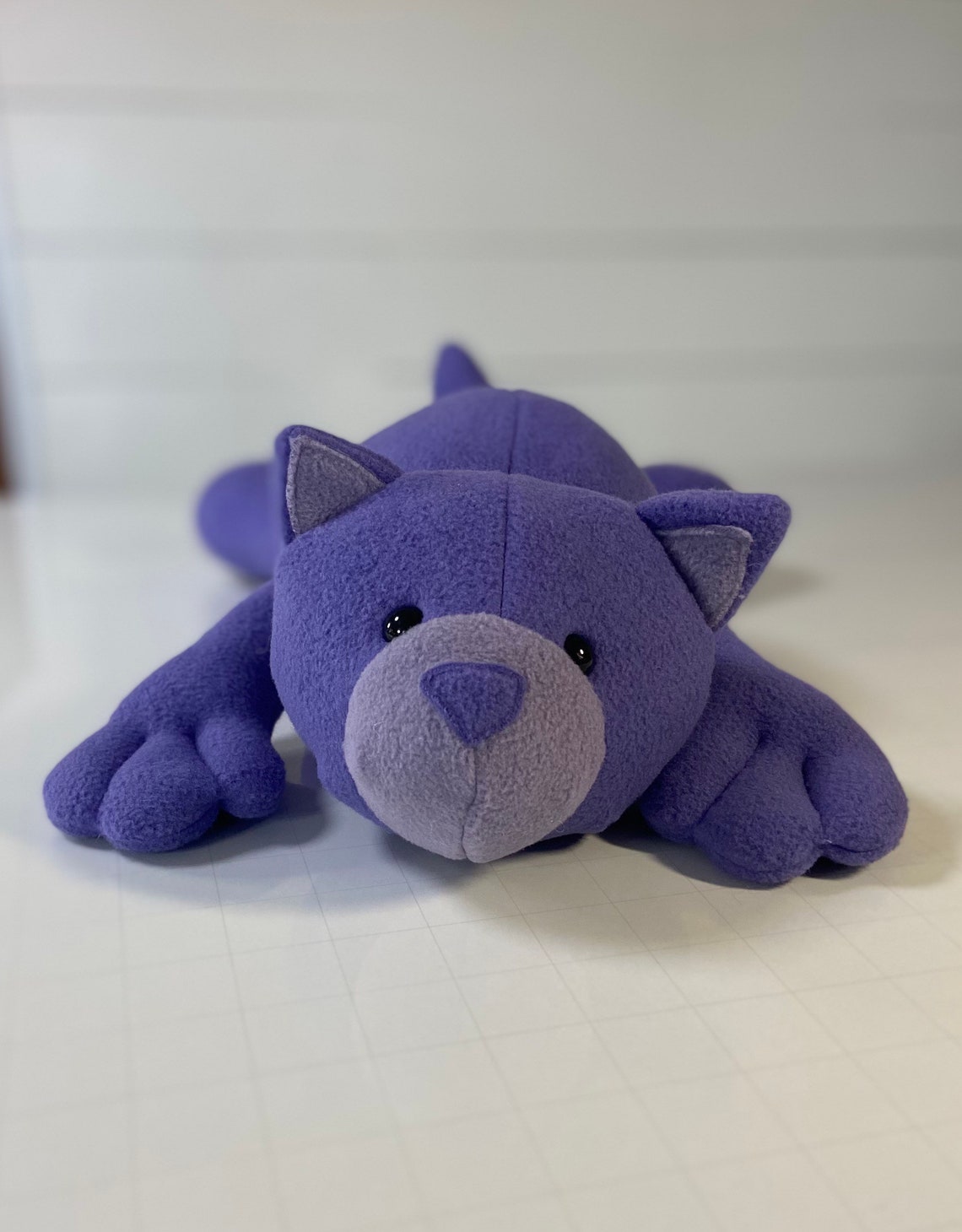 Purple Plush Cat - Etsy