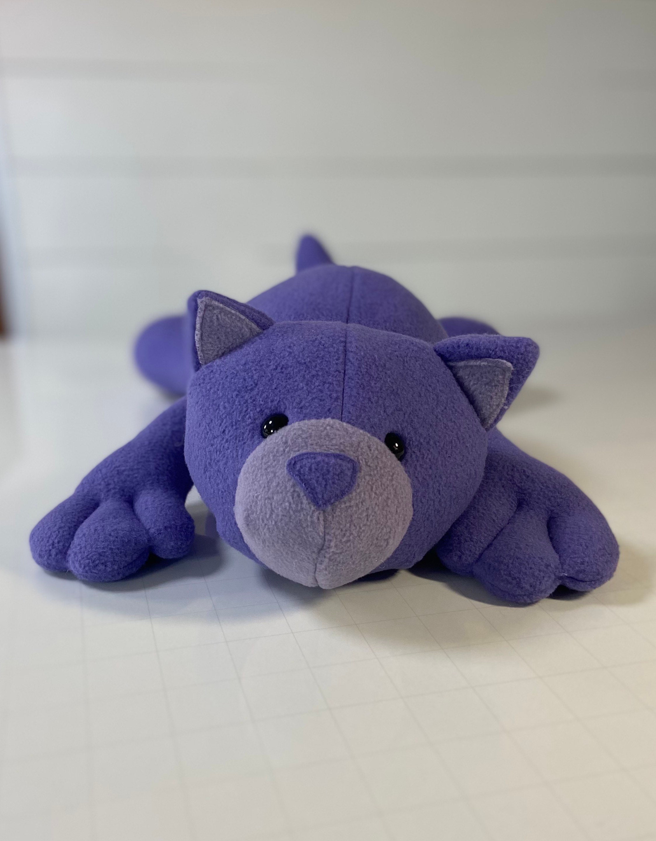 Purple Plush Cat | Etsy
