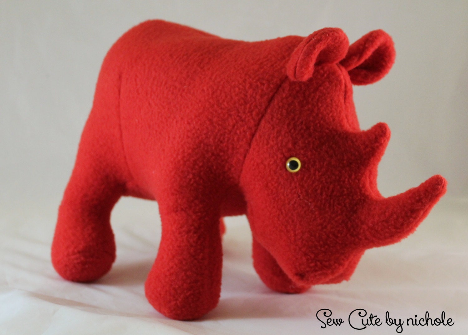 Plush Red Rhinoceros | Etsy