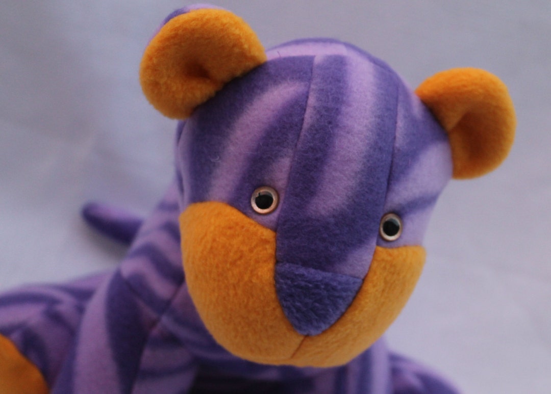 Purple and Gold Bengal Plush Tiger - Etsy