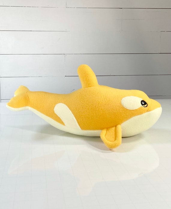 Yellow Plush Orca Whale - Etsy