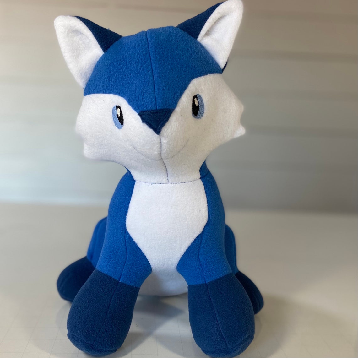 Blue Plush Fox Toy | Etsy