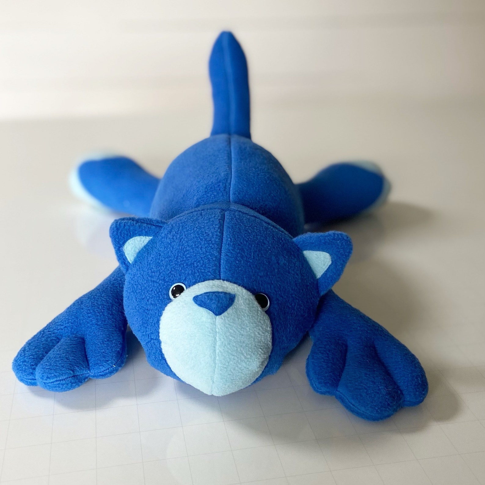 Blue Plush Cat | Etsy