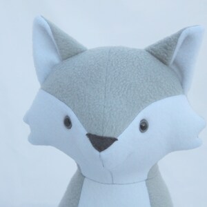Gray Plush Fox Toy - Etsy
