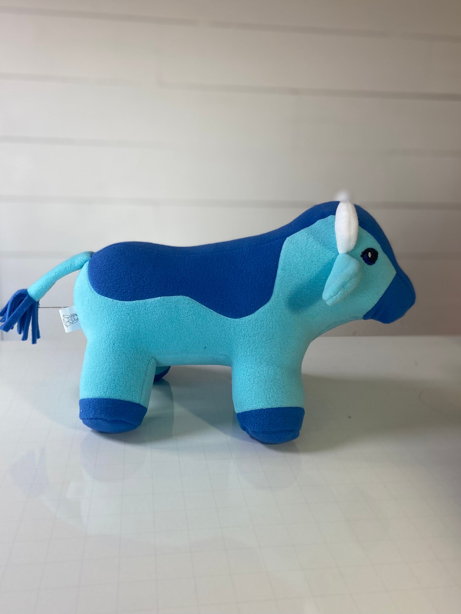 Blue Plush Bull | Etsy