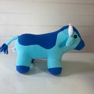 Blue Plush Bull - Etsy
