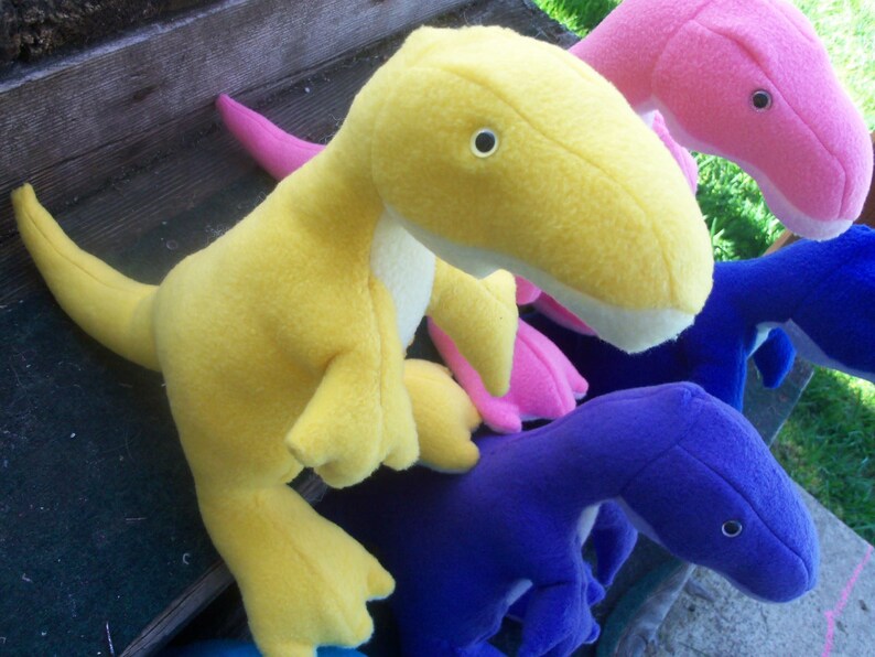 Yellow T Rex Plush Toy - Etsy