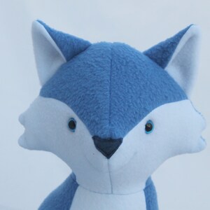 Blue Plush Fox toy | Etsy