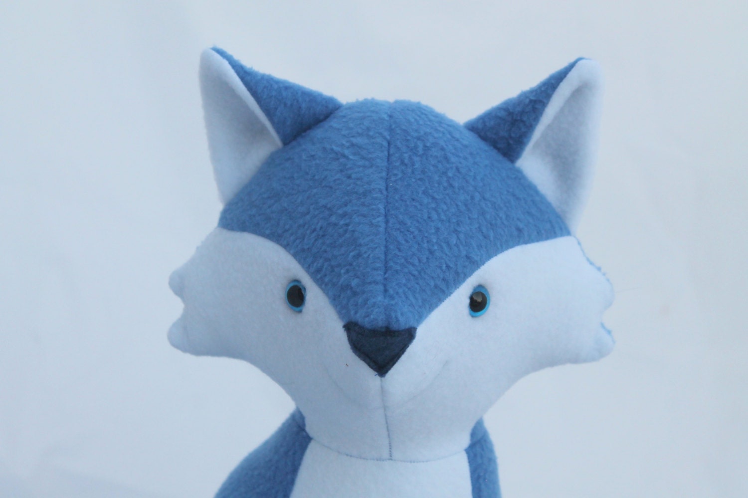 Blue Plush Fox toy | Etsy