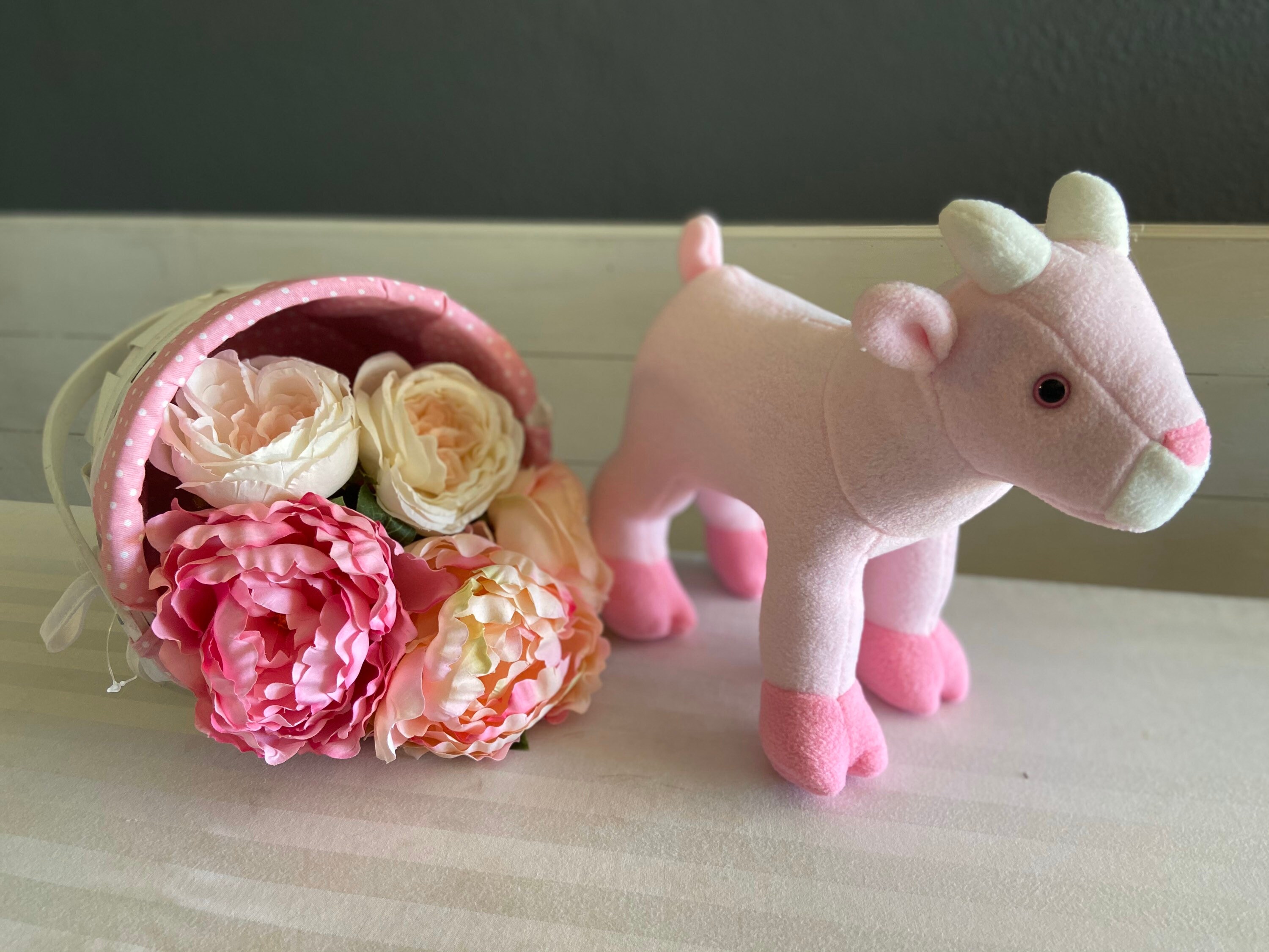 Pink Goat Plush Animal | Etsy