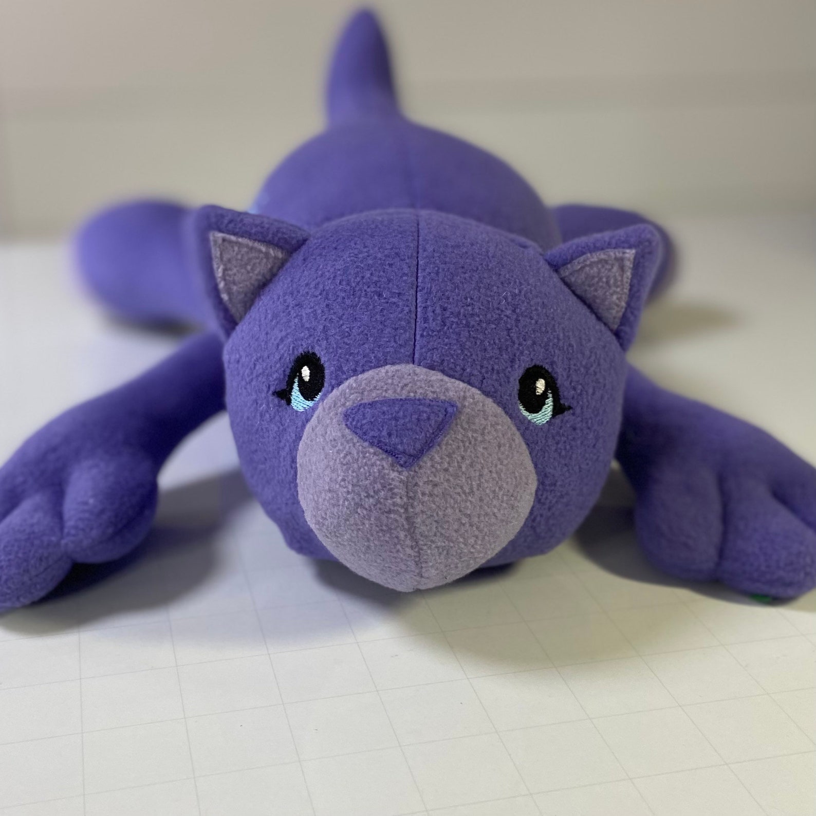 Purple Plush Cat - Etsy