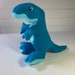 Teal T Rex Plush Toy - Etsy