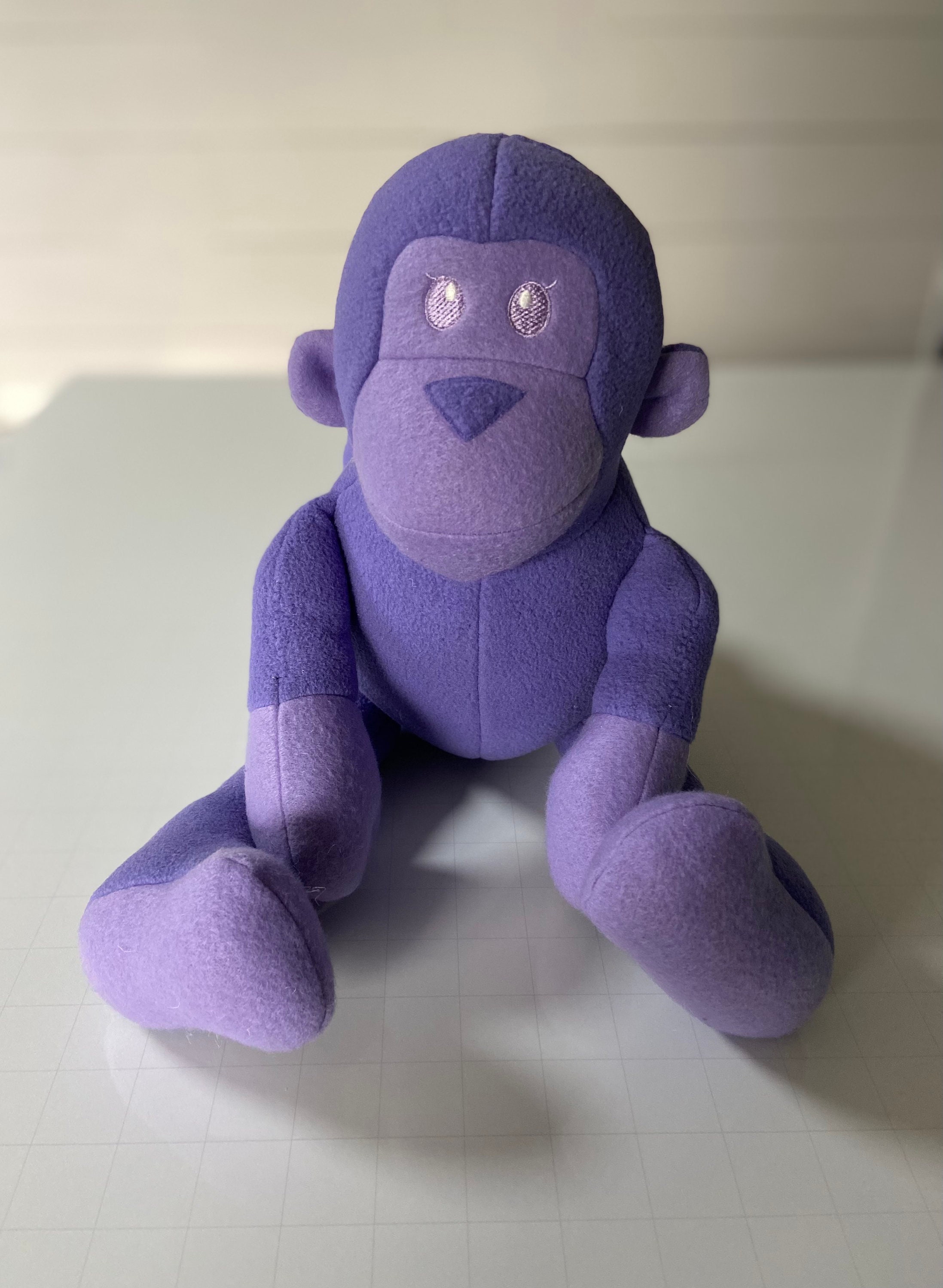 Purple Stuffed Monkey Toy | Etsy
