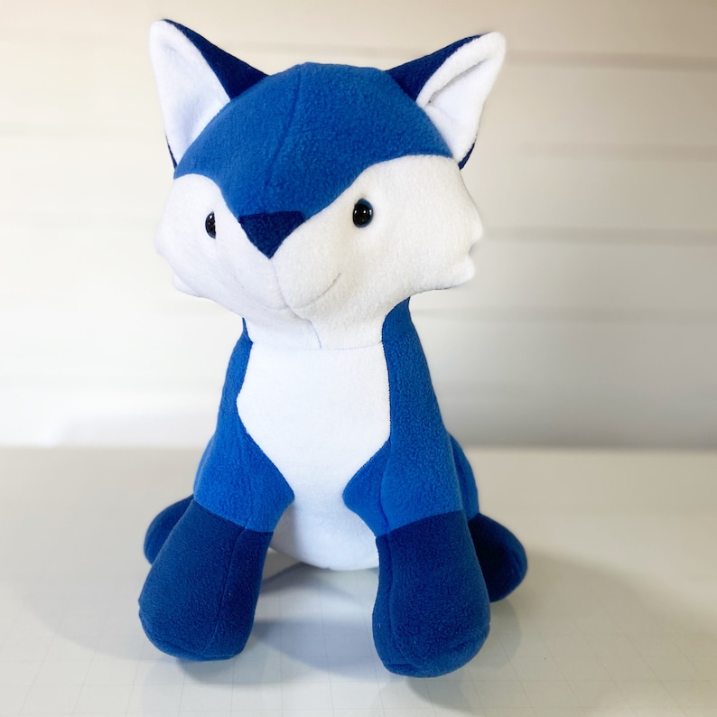 Blue Plush Fox Toy - Etsy
