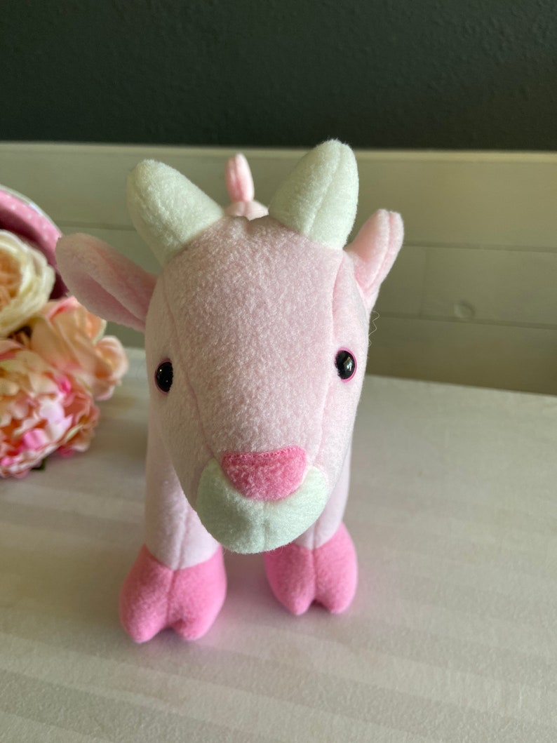 Pink Goat Plush Animal - Etsy