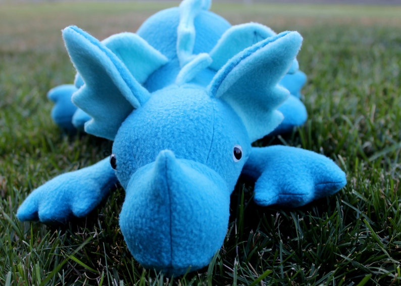 Teal Plush Baby Dragon | Etsy