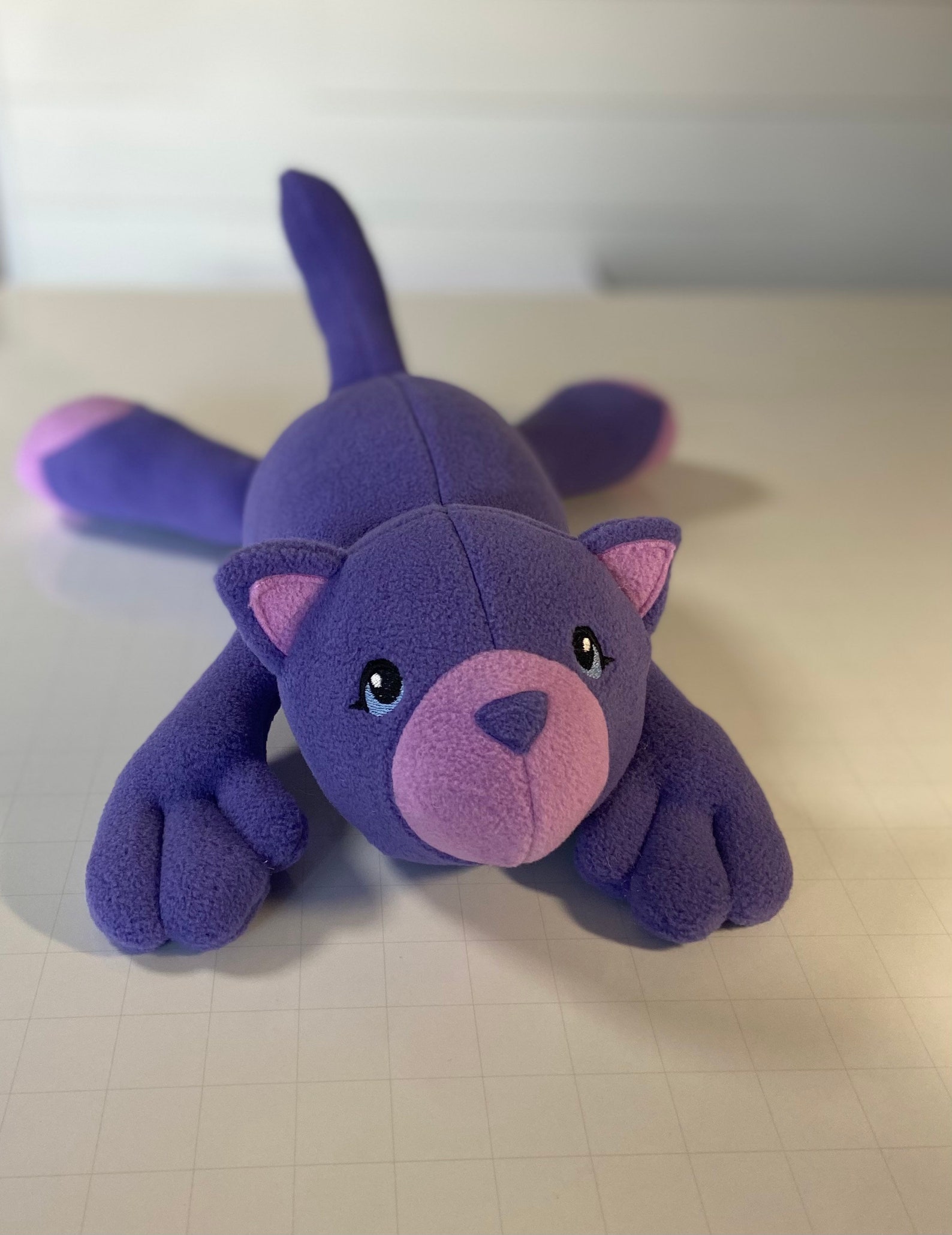 Purple Plush Cat - Etsy