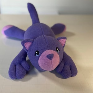 Purple Plush Cat - Etsy