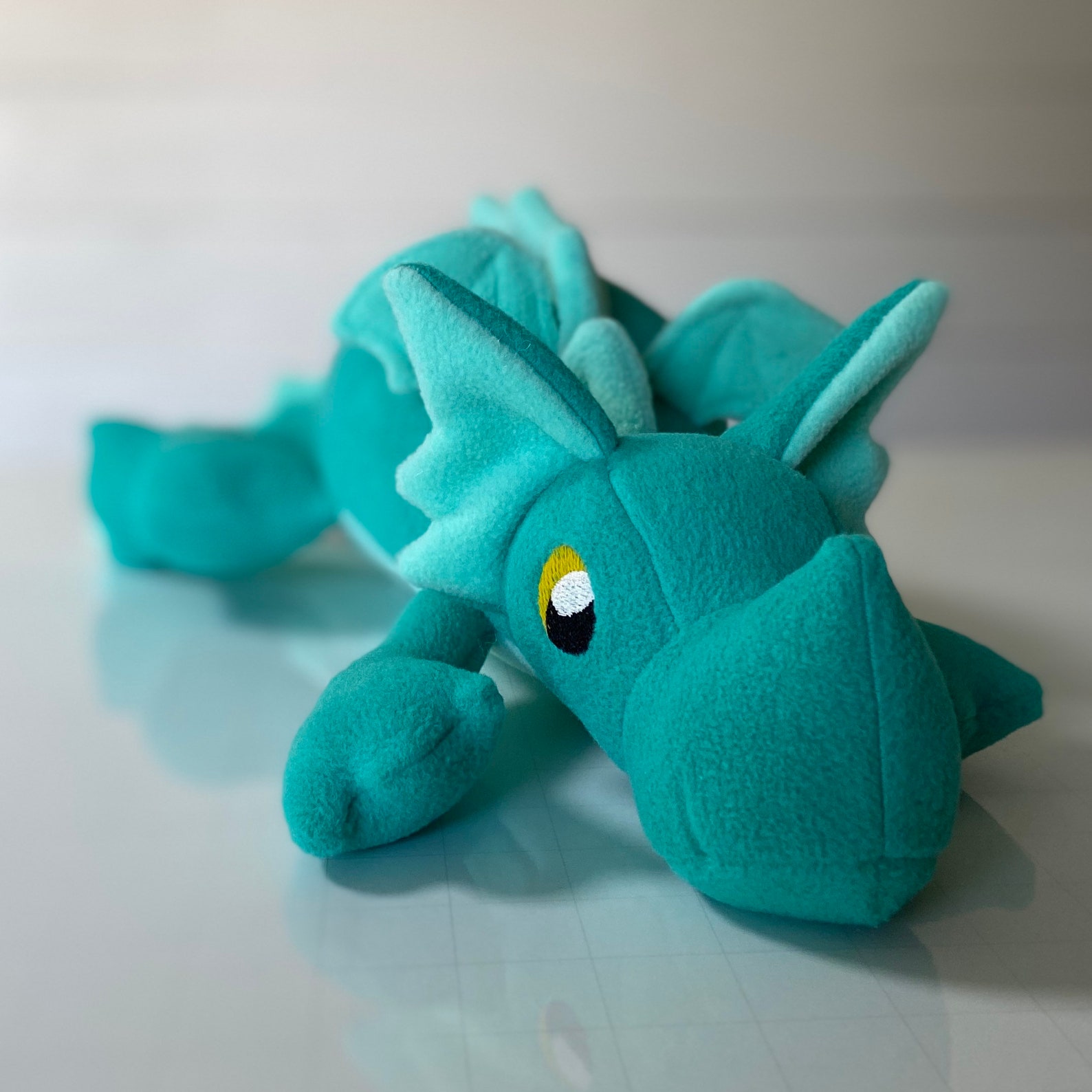 Teal Plush Baby Dragon | Etsy