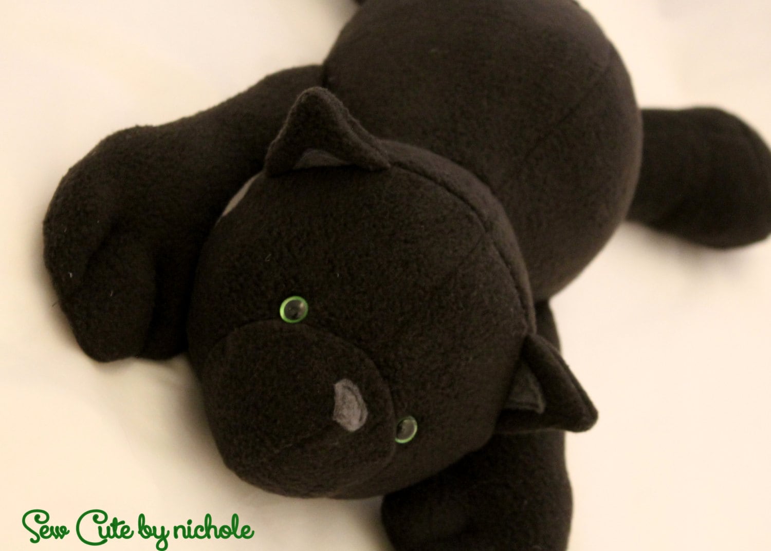 Black Plush Cat | Etsy