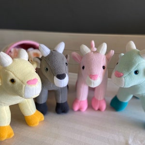 Pink Goat Plush Animal - Etsy