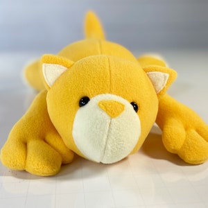 Yellow Plush Cat - Etsy