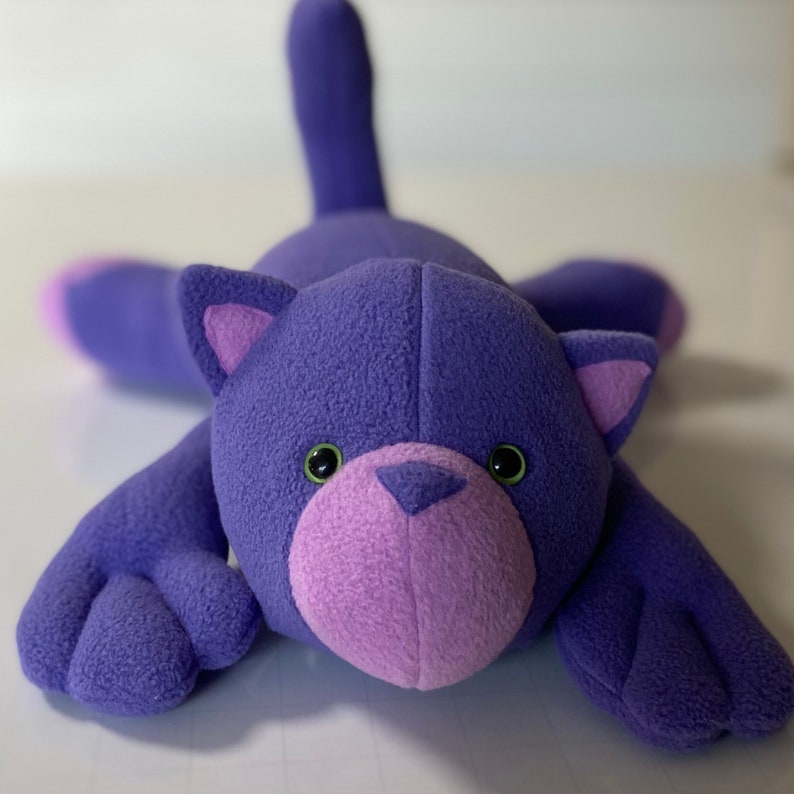Purple Plush Cat | Etsy