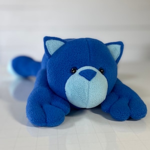 Blue Plush Cat - Etsy