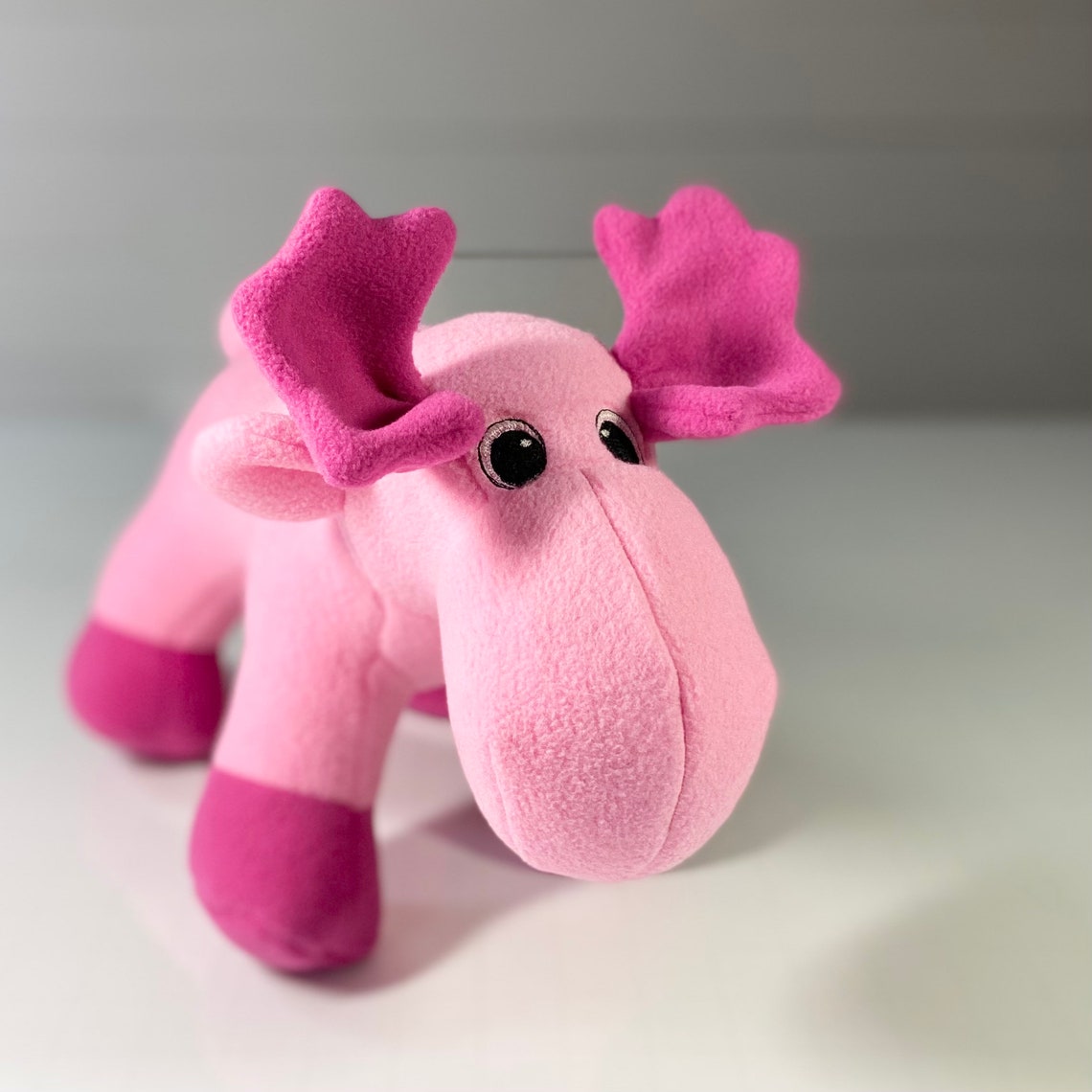 Pink Moose Plush Toy - Etsy