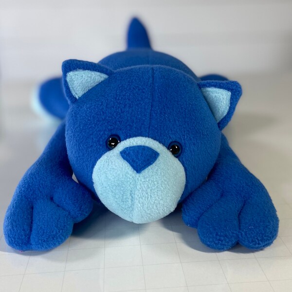 Blue Cat Plush - Etsy