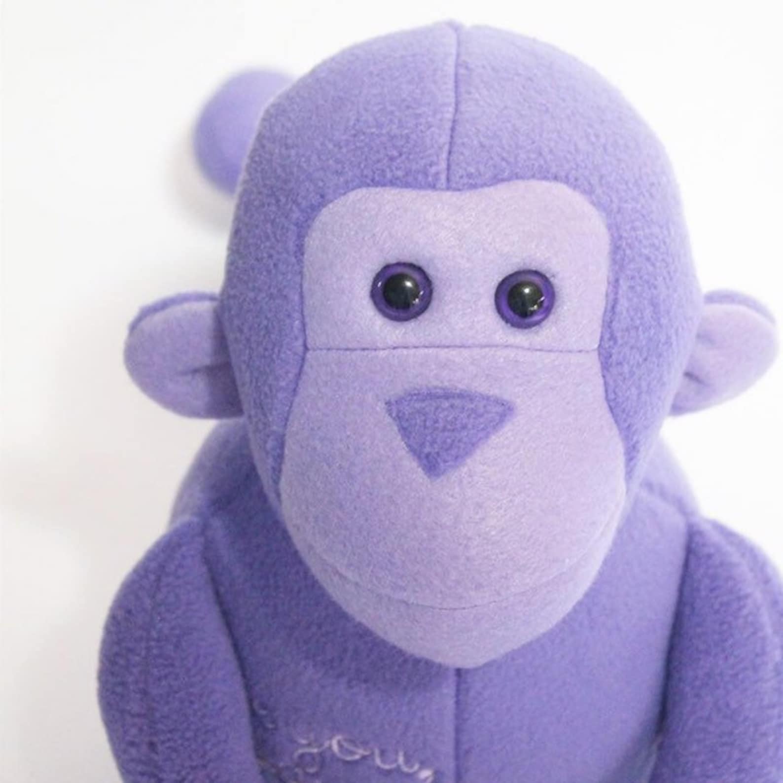 Purple Stuffed Monkey Toy | Etsy
