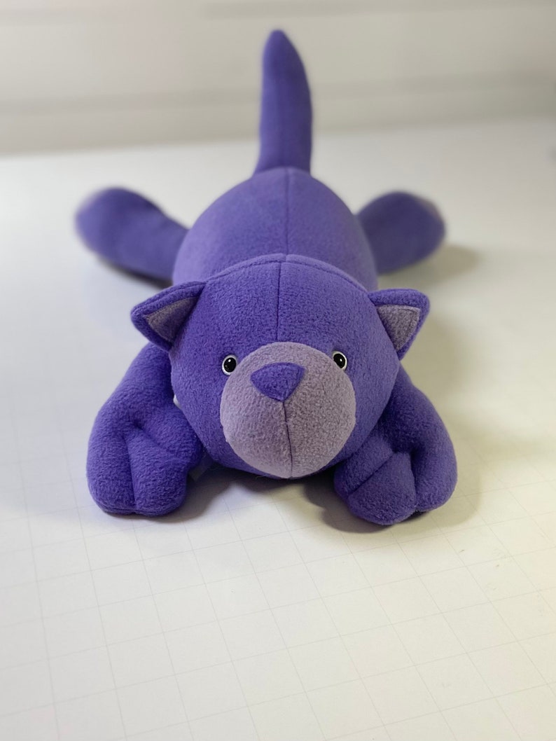 Purple Plush Cat - Etsy