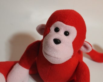 Purple Stuffed Monkey Toy