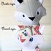 Blue Plush Fox Toy - Etsy